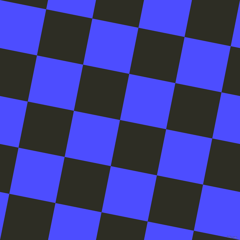 Karaka And Neon Blue Checkers Chequered Checkered Squares Seamless 